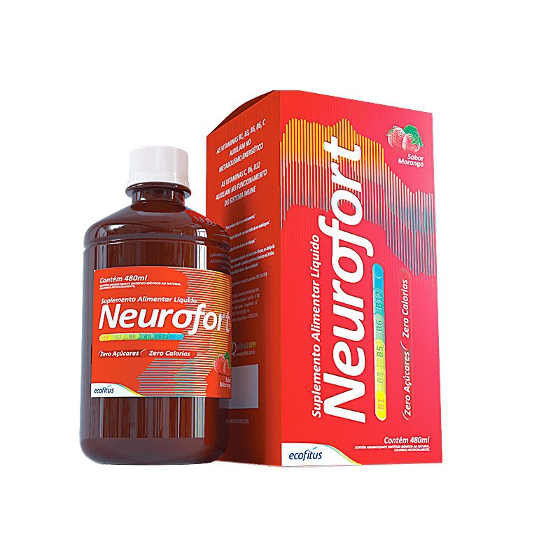 Suplemento Alimentar Líquido Neurofort Ecofitus Sabor Morango 480ml ...