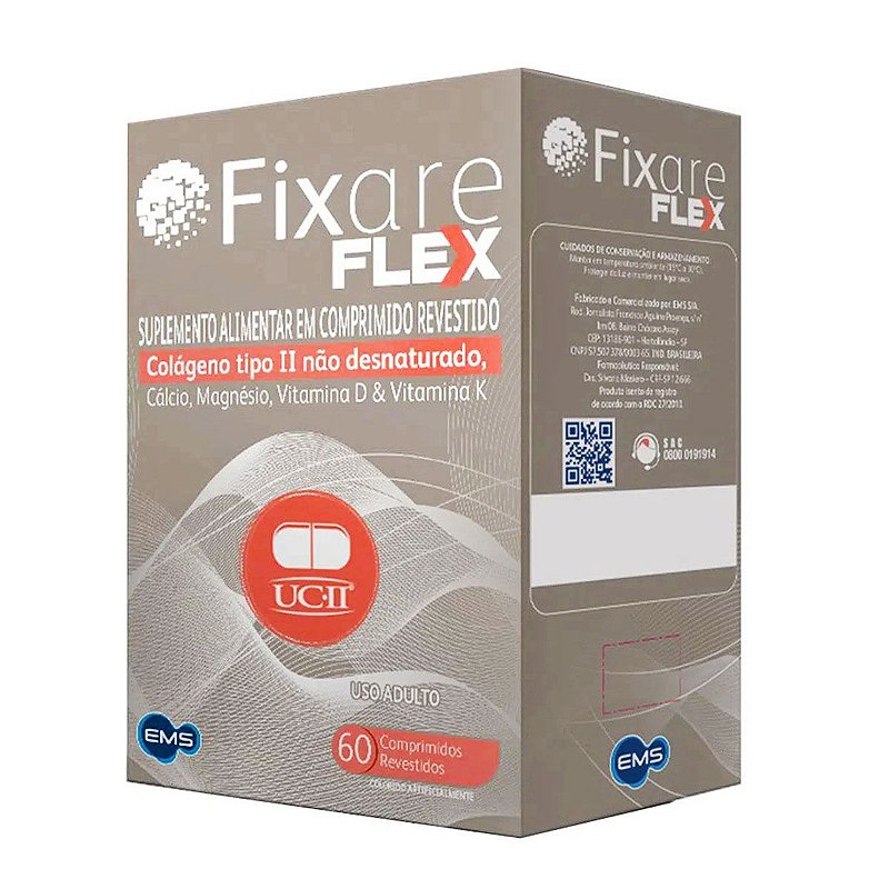 Suplemento Alimentar Fixare Flex 60 Comprimidos Revestidos ...