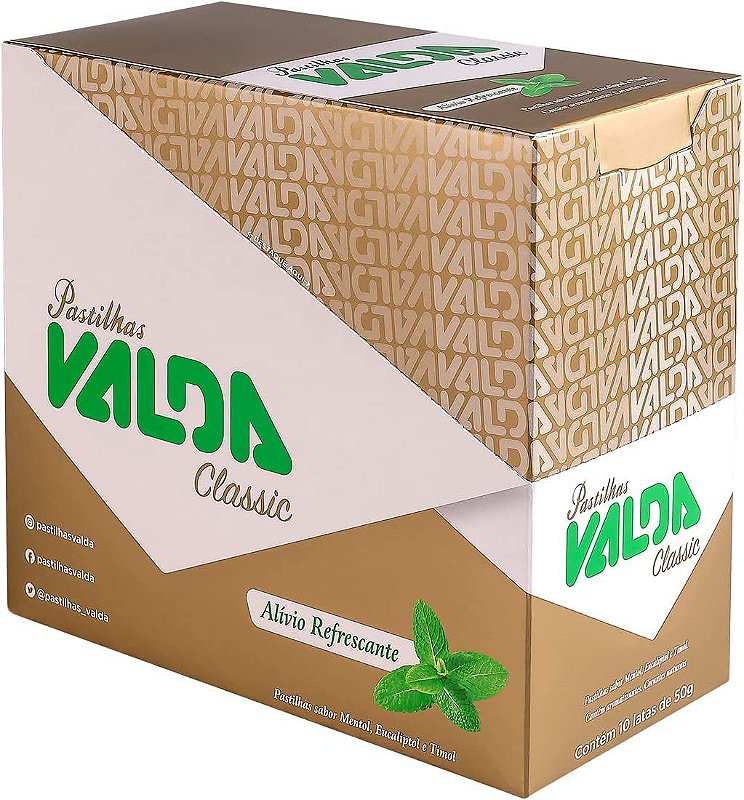 Pastilha Valda Classic Display Com 10 Latas De 50g Cada - Resilifarma ...
