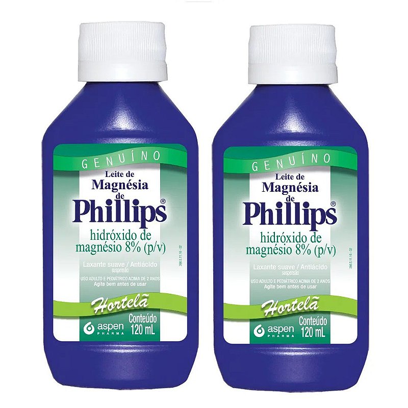 Kit Leite Magnésia Phillips Sabor Hortelã Com 120ml Cada - Resilifarma ...