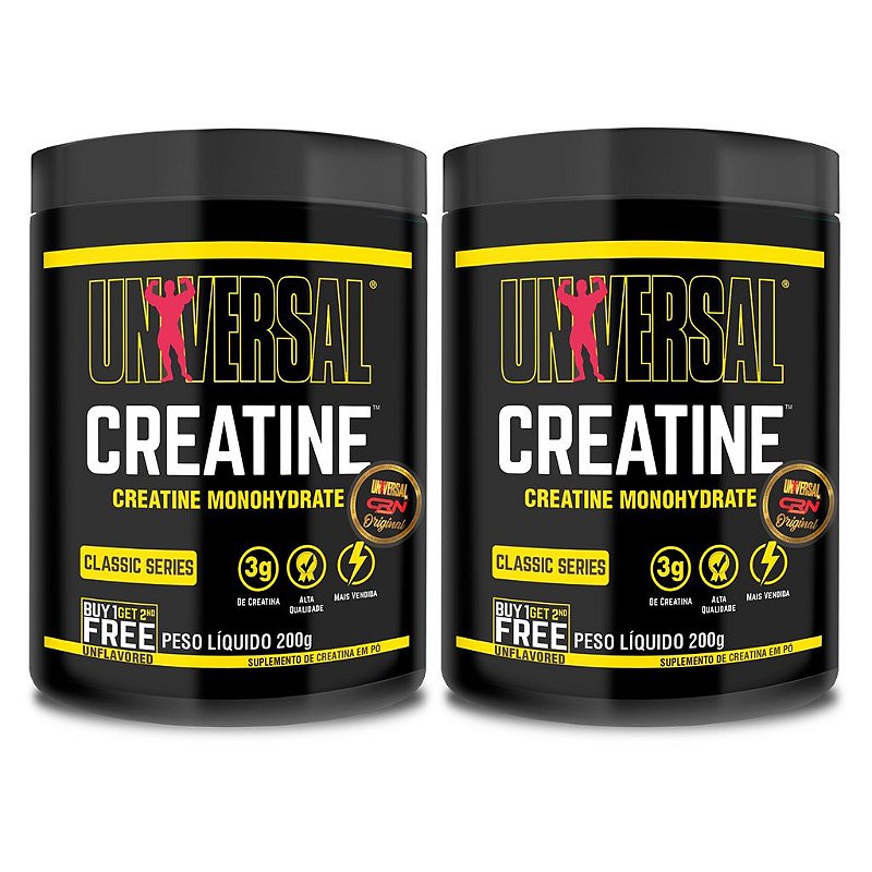 Kit Universal Nutrition Creatine 2 Potes Com 200g Cada - Resilifarma ...