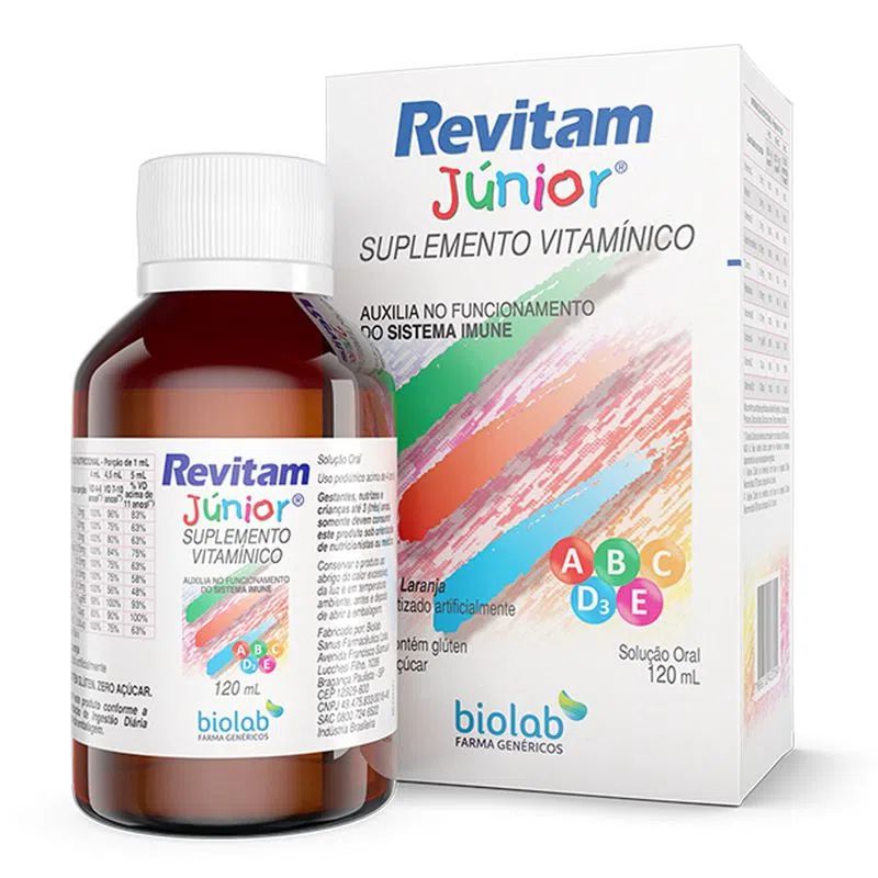 Suplemento Vitamínico Revitam Júnior Sabor Laranja 120ml - Resilifarma ...