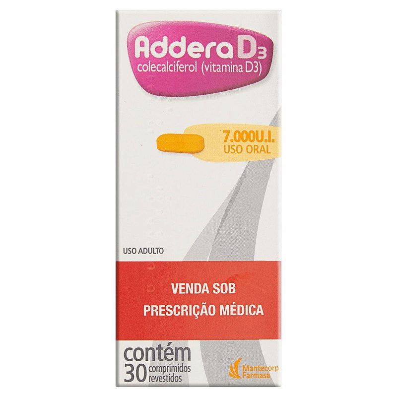 Addera D3 Comprimido 7000UI 30 Comprimidos Revestidos - Resilifarma ...