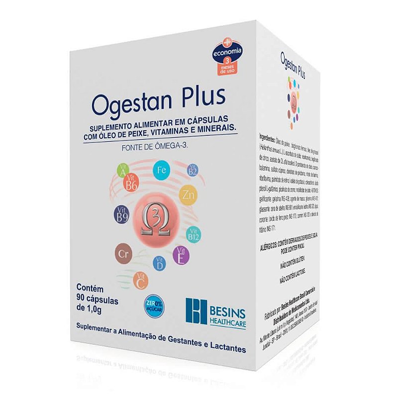 Suplemento Alimentar Ogestan Plus 90 Cápsulas - Resilifarma - Saúde em ...