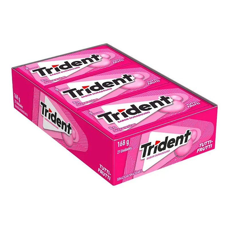 Goma De Mascar Trident Tutti-Frutti Display Com 21 Unidades ... Goma De Mascar Trident Tutti-Frutti Display Com 21 Unidades ...