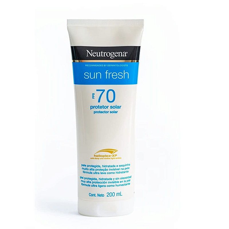 Protetor Solar Corporal E Facial Neutrogena Sun Fresh FPS70 200ml ...