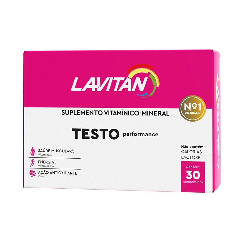Suplemento Alimentar Lavitan Testo 30 Comprimidos - Resilifarma - Saúde ...