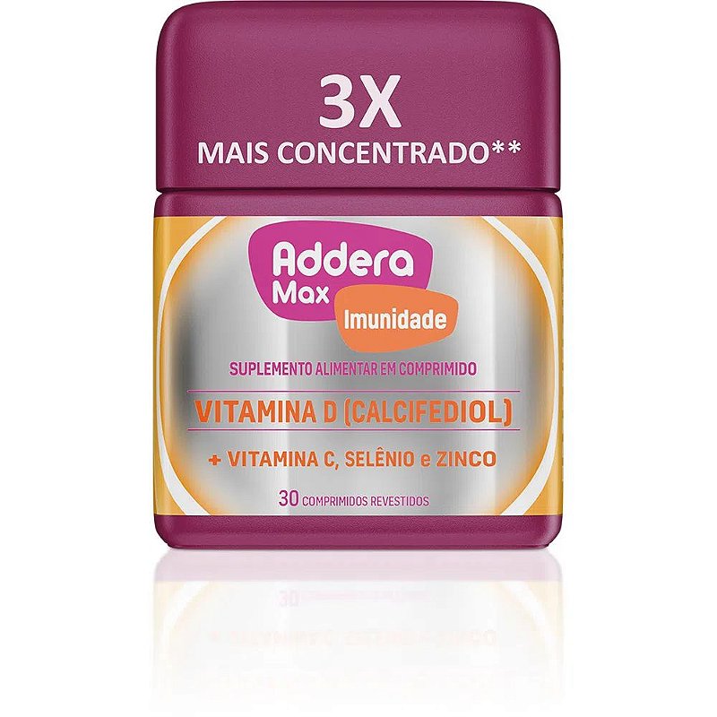 Suplemento Alimentar Addera Max Imunidade 30 Comprimidos Revestidos ...