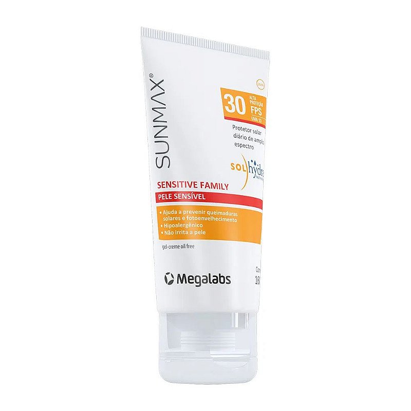 Protetor Solar Facial Sunmax Sensitive Family FPS30 Pele Sensível 160ml - Resilifarma - Saúde em ...
