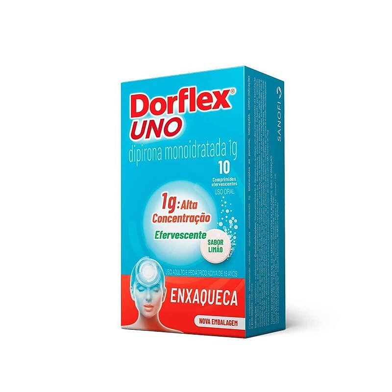Dorflex UNO 1g 10 Comprimidos Efervescentes Sanofi - Resilifarma ...