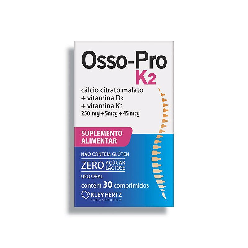 Suplemento Alimentar Osso-Pro K2 30 Comprimidos - Resilifarma - Saúde ...