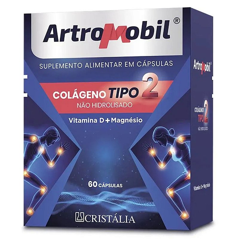 Suplemento Alimentar Artromobil Colágeno Tipo 2 40mg 60 Cápsulas ...