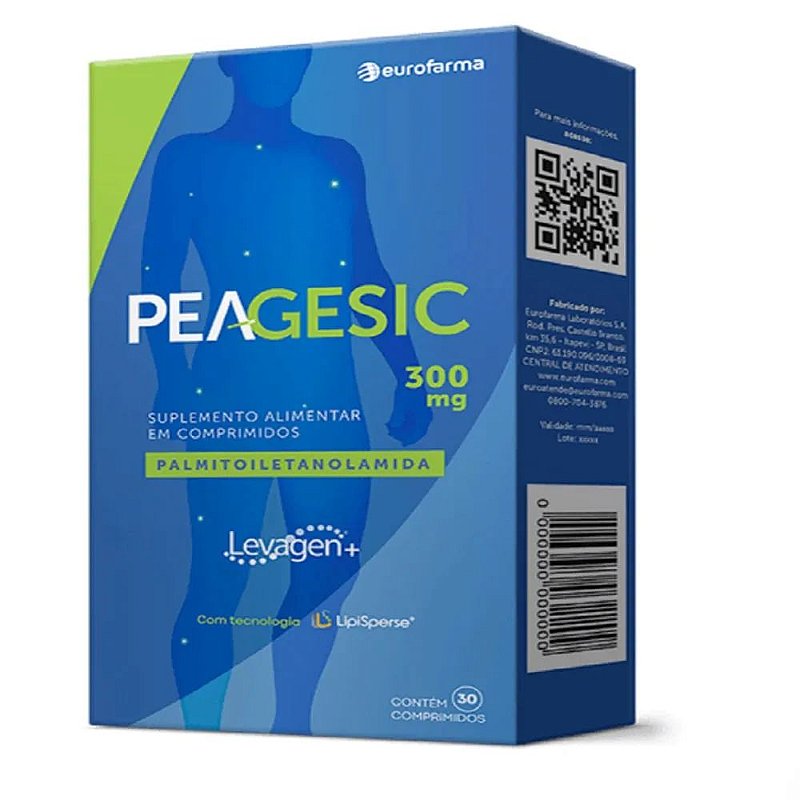 Suplemento Alimentar Peagesic 300mg 30 Comprimidos - Resilifarma ...