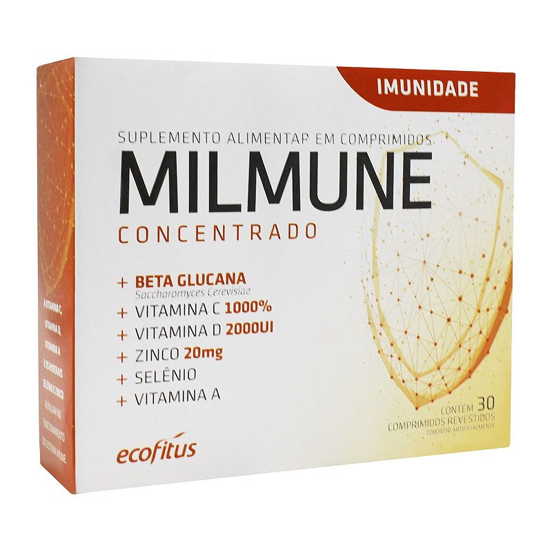 Suplemento Alimentar Milmune Concentrado 30 Comprimidos - Resilifarma ...