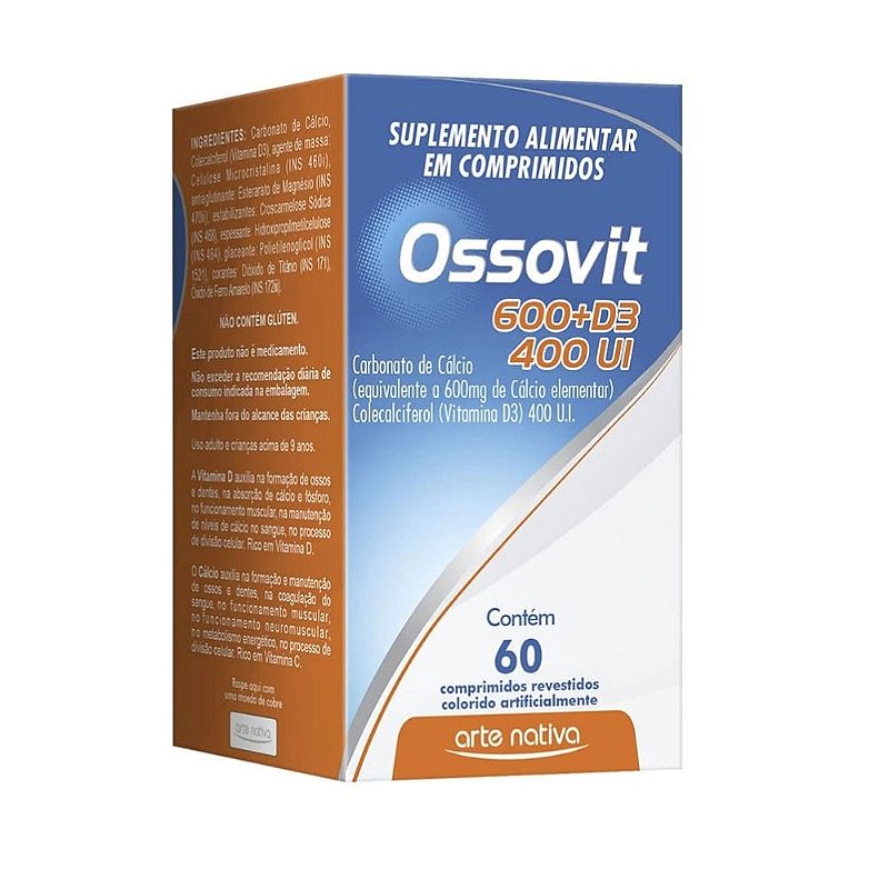 Suplemento Alimentar Ossovit 60 Comprimidos - Resilifarma - Saúde em ...