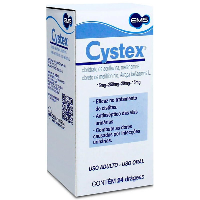 Cystex 24 Drágeas - Resilifarma - Saúde em primeiro lugar