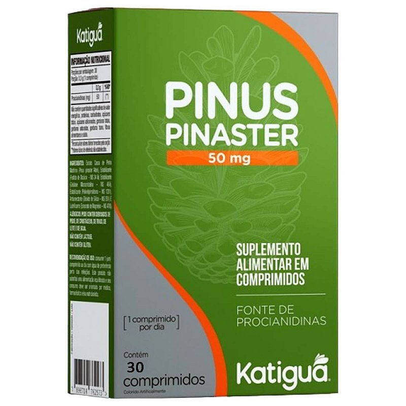 Suplemento Alimentar Pinus Pinaster 50mg 30 Comprimidos - Resilifarma ...