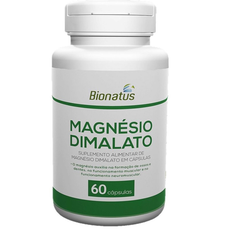 Suplemento Alimentar Bionatus Magnésio Dimalato 60 Cápsulas - Resilifarma - Saúde em primeiro lugar