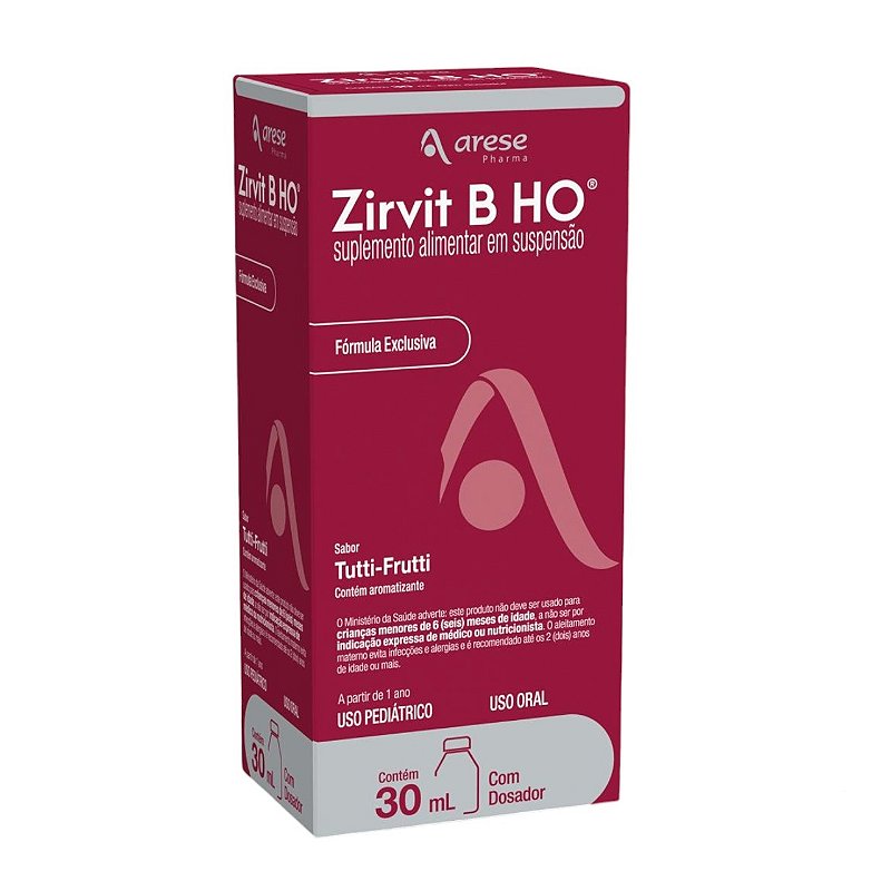 Suplemento Alimentar Líquido Zirvit B HO Sabor Tutti-Frutti 30ml ...