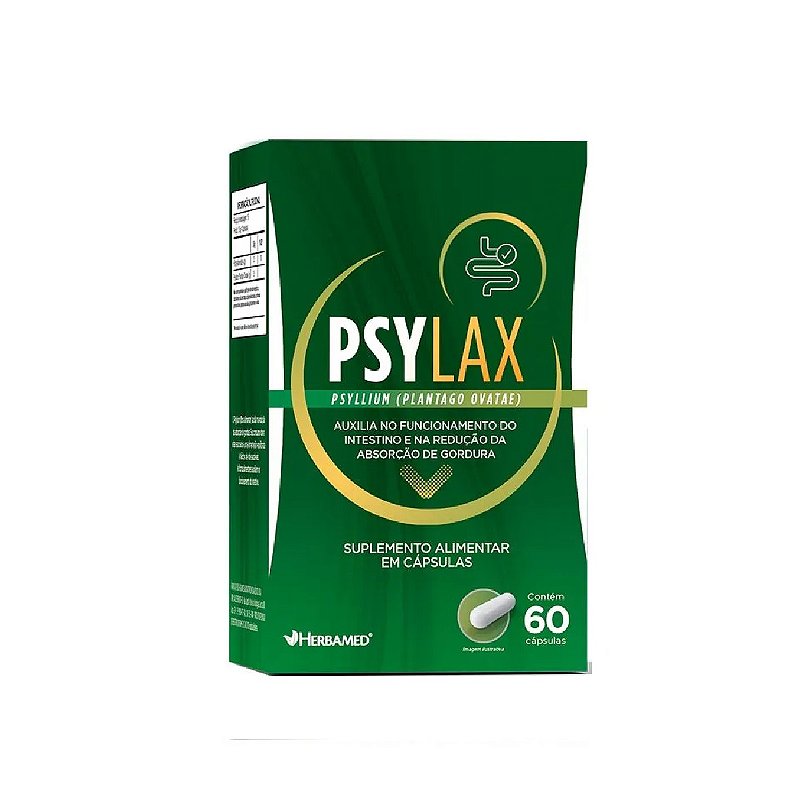 Suplemento Alimentar Herbamed Psylax 60 Cápsulas - Resilifarma - Saúde ...