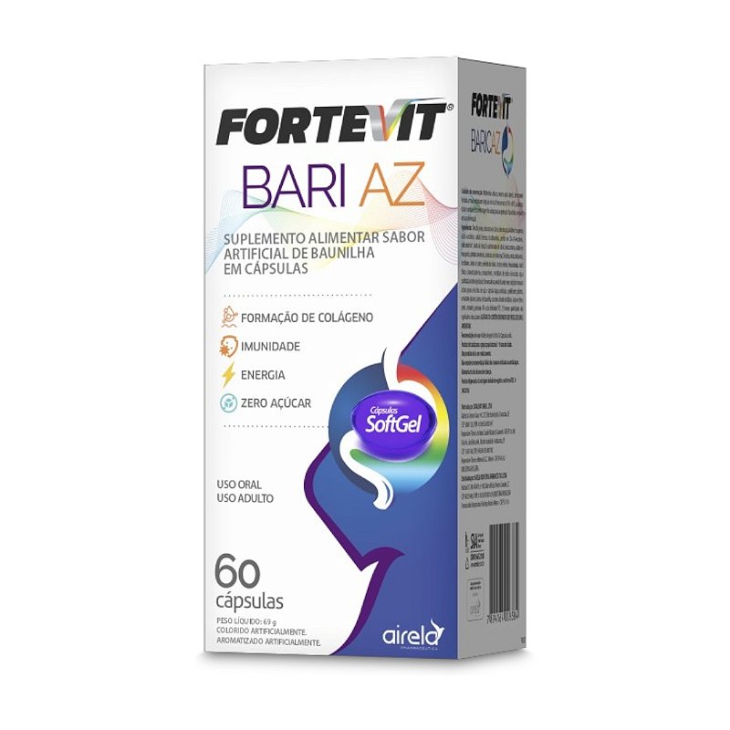 Suplemento Alimentar Fortevit Bari Az 60 Cápsulas - Resilifarma - Saúde ...