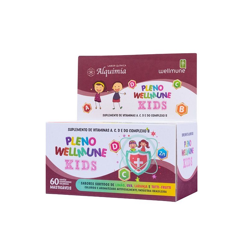 Suplemento Alimentar Pleno Wellmune Kids 60 Comprimidos - Resilifarma ...