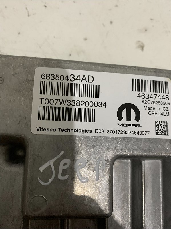 Módulo De Injeção Jeep Compass 68350434ad A2c76283505 - Trevão Auto Peças