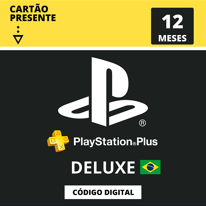 Gift Card Playstation Plus Deluxe 12 Meses Brasil - Código Digital ...