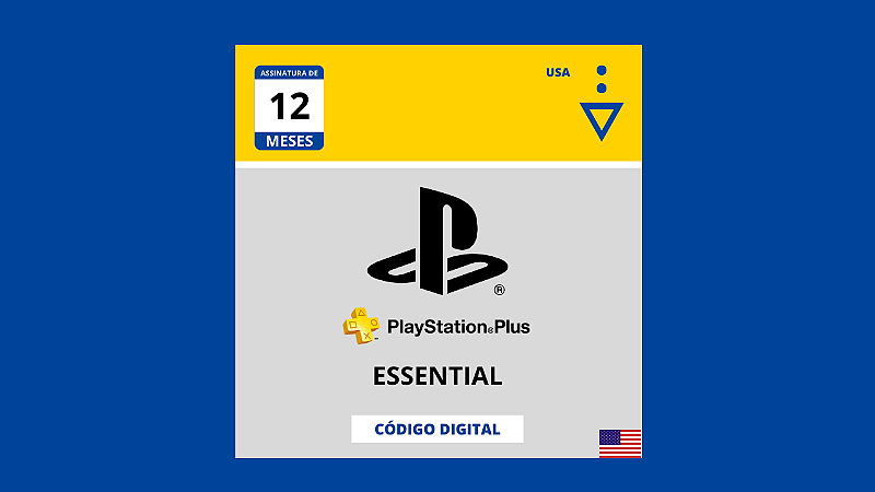 Gift Card Playstation Plus Essential 12 Meses Americana - Digital ...