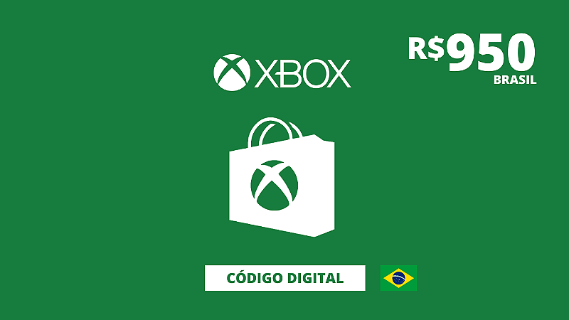 Cartão Presente Xbox 950 Reais Brasil - Código Digital - Playce - Games ...
