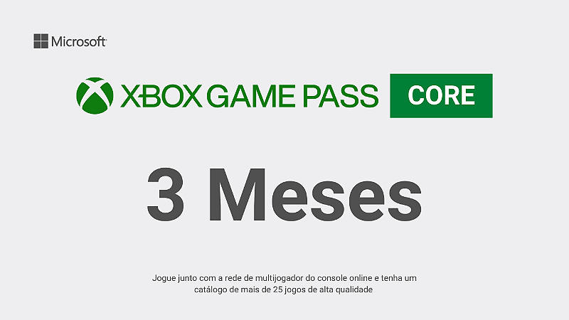 Xbox Game Pass Core 3 meses - Código Digital - Playce - Games & Gift ...