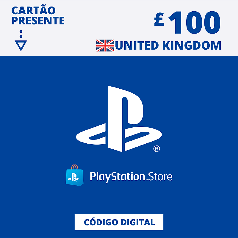 Gift Card Playstation Store 100 GBP UK Codigo Digital Playce Games Gift Cards