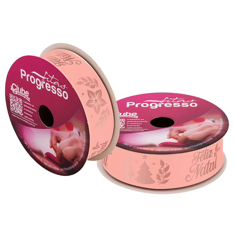 Fita Cetim Natalina ECF 005H 22mm Cor 1004 Com 10 Metros Progresso ...
