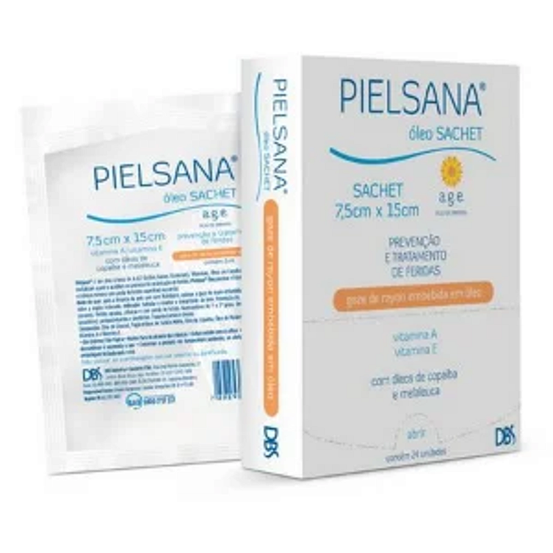 Curativo Gaze Rayon Umedecido Com Óleo de Girassol A.G.E Pielsana ...