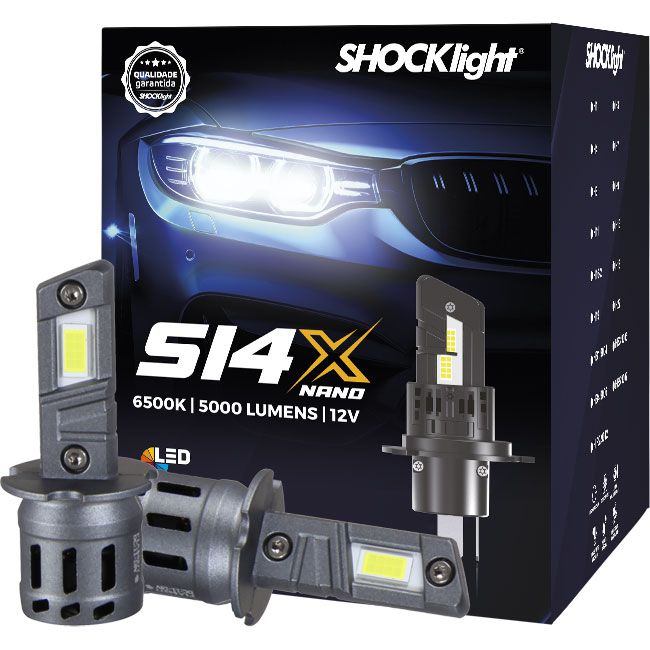 Lâmpada Led Shocklight S14x S14 X Nano H1 5000 Lumens 6500k - Aleta Online