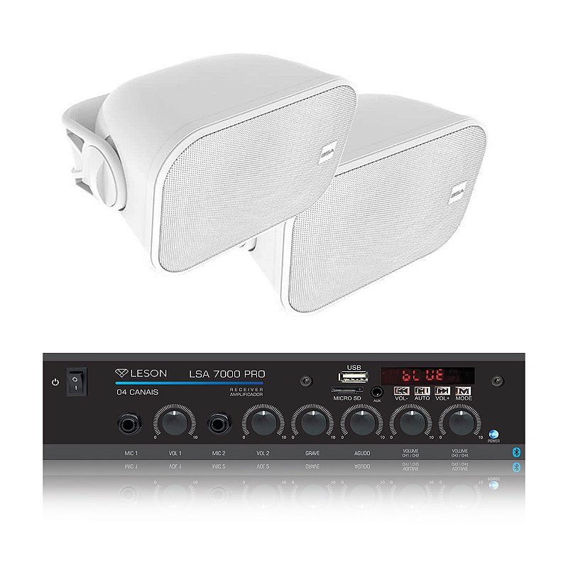Kit som ambiente leson lsa 7000 com 2 caixas bsa aw6 branca - Aleta Online