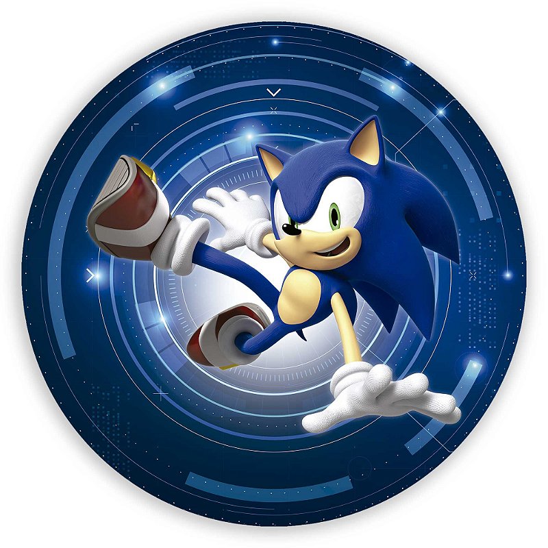 Painel Redondo - Sonic - Sublimado 3D - Sublistamps Sublimação