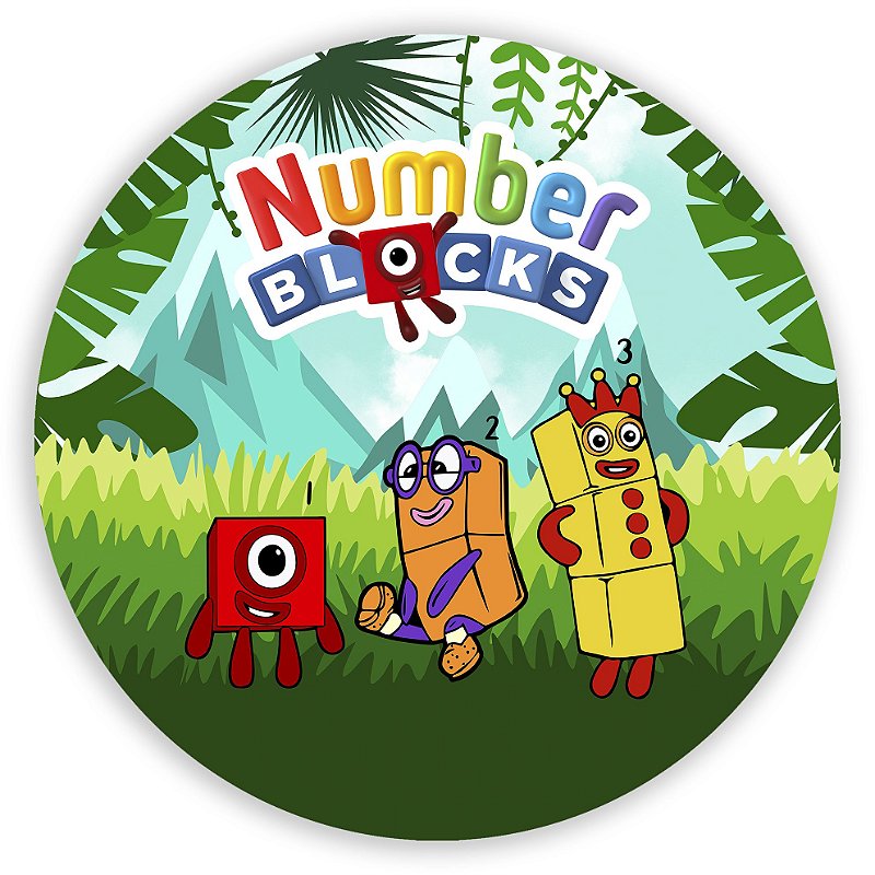 Capa Painel Redondo Sublimado - NumberBlocks - Sublistamps Sublimação