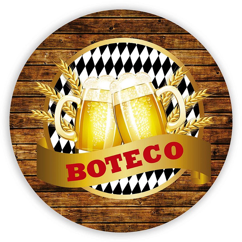 Painel Redondo - Boteco - Sublimado 3D - Sublistamps Sublimação