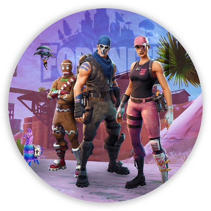 Painel Redondo - Fortnite - Sublimado 3D - Sublistamps Sublimação