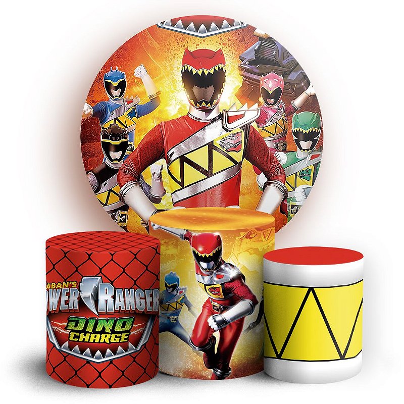 KIT Redondo e Trio - Power Rangers - Sublimado 3D - Sublistamps Sublimação