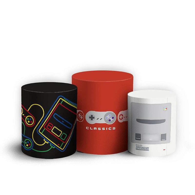 Trio Cilindro - Super Nintendo - Sublimado 3D + Elástico - Sublistamps ...