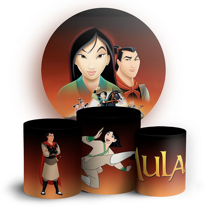 KIT Redondo e Trio - Mulan - Sublimado 3D - Sublistamps Sublimação
