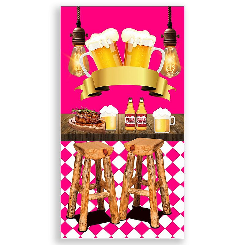 Faixa Lateral - Boteco Rosa - Sublimado 3D - Sublistamps Sublimação