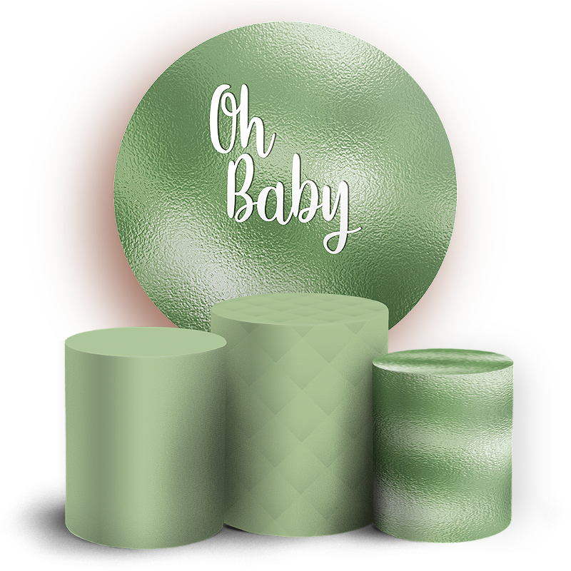 KIT Redondo e Trio - Oh Baby - Sublimado 3D - Sublistamps Sublimação