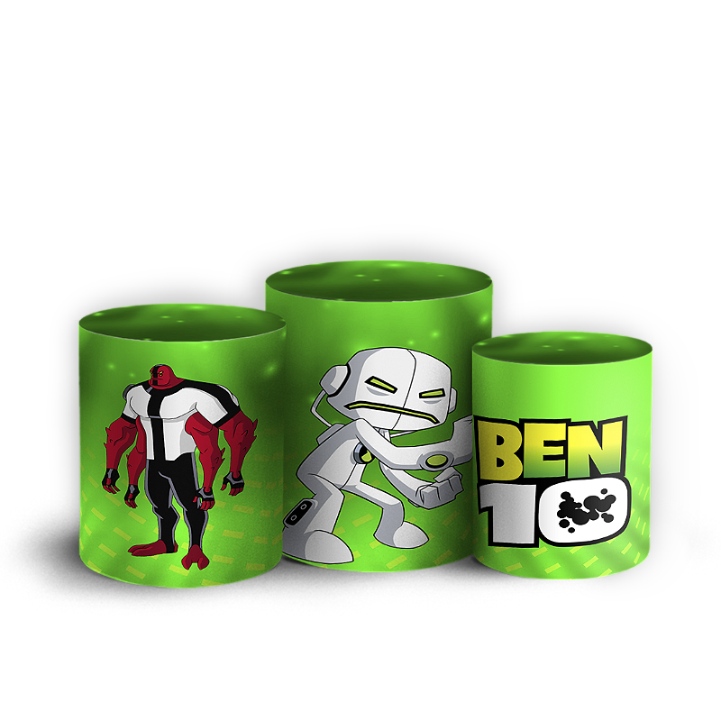 Trio Cilindro - Ben 10 - Sublimado 3D - Sublistamps Sublimação