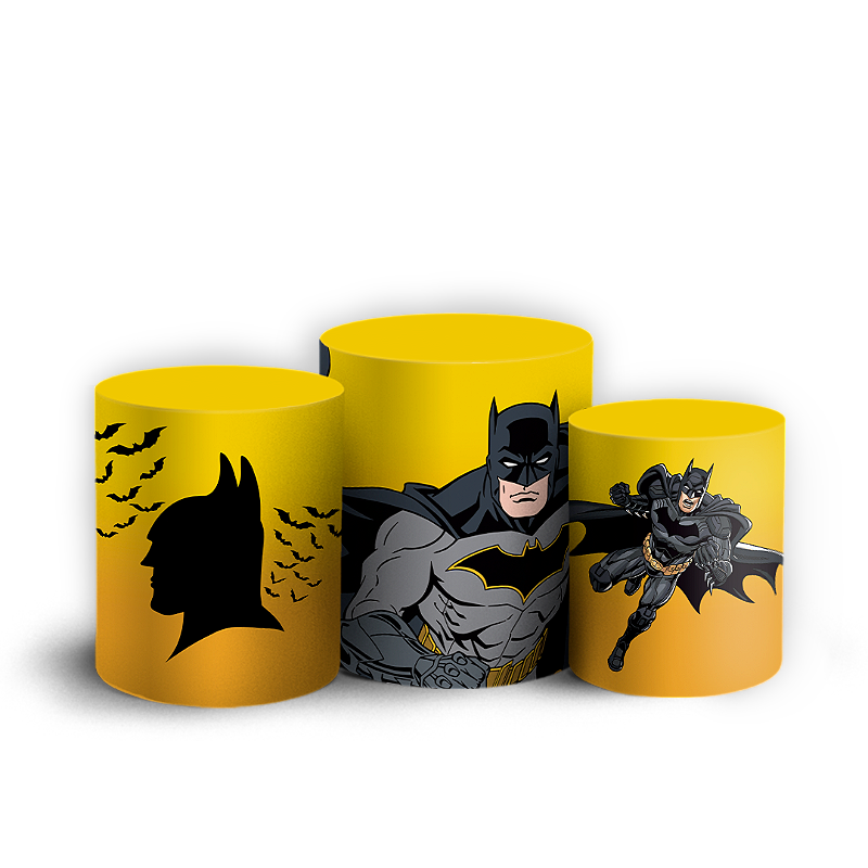 Trio Cilindro - Batman - Sublimado 3D - Sublistamps Sublimação