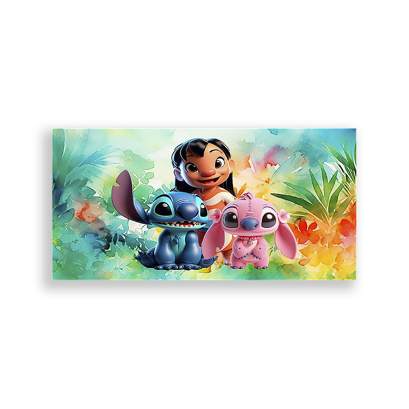 Painel Retangular - Lilo E Stitch - Sublimado 3D - Sublistamps Sublimação