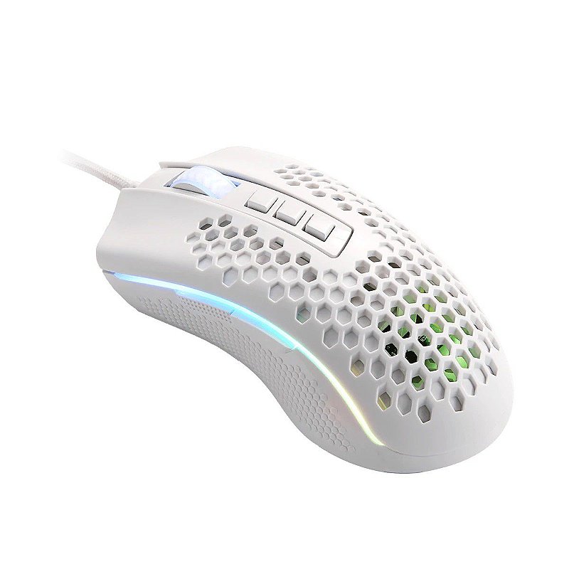 Mouse Gamer Redragon Storm Lunar White RGB - New York Informatica