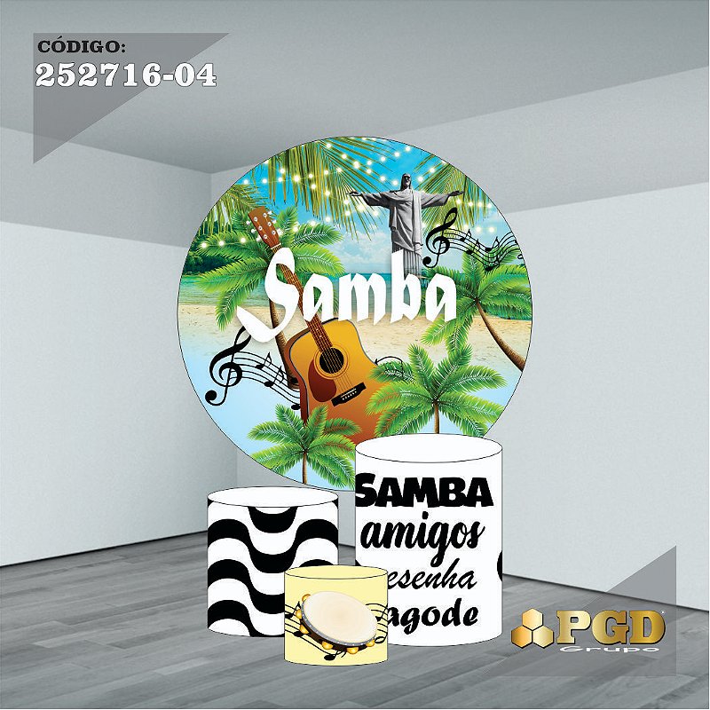 KIT VESTE FACIL P,M,G E PAINEL 1,5 x 1,5 tema - Samba Modelo 04 TECIDO ...